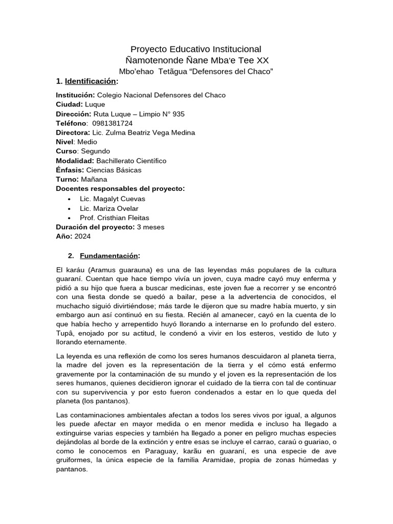 Proyecto Folklore La Leyenda Del Karau | PDF