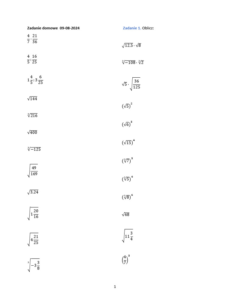 Zadanie Domowe | PDF