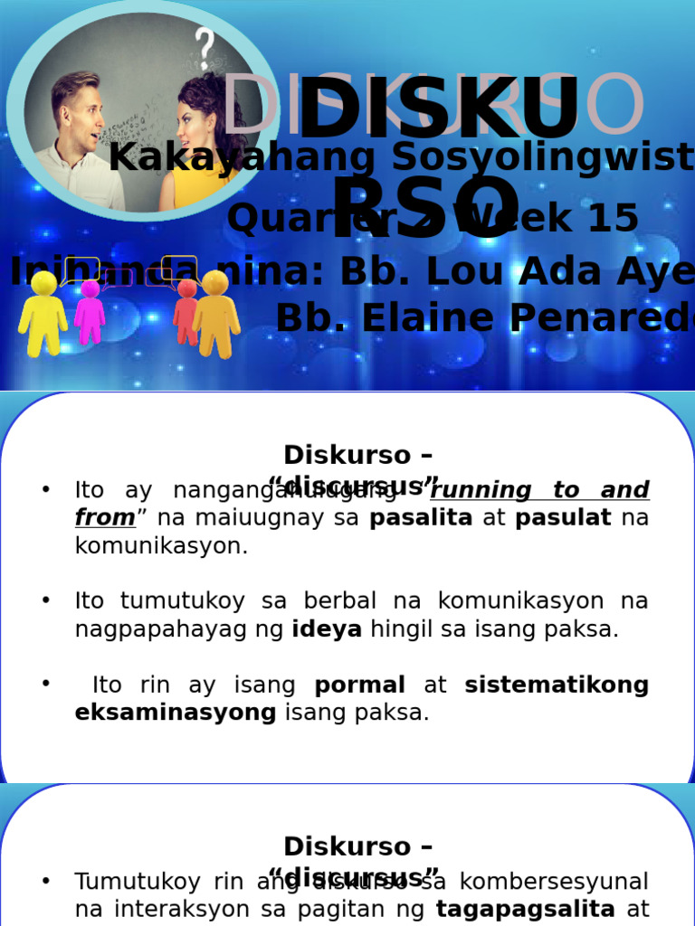 WEEK 2 Diskurso | PDF