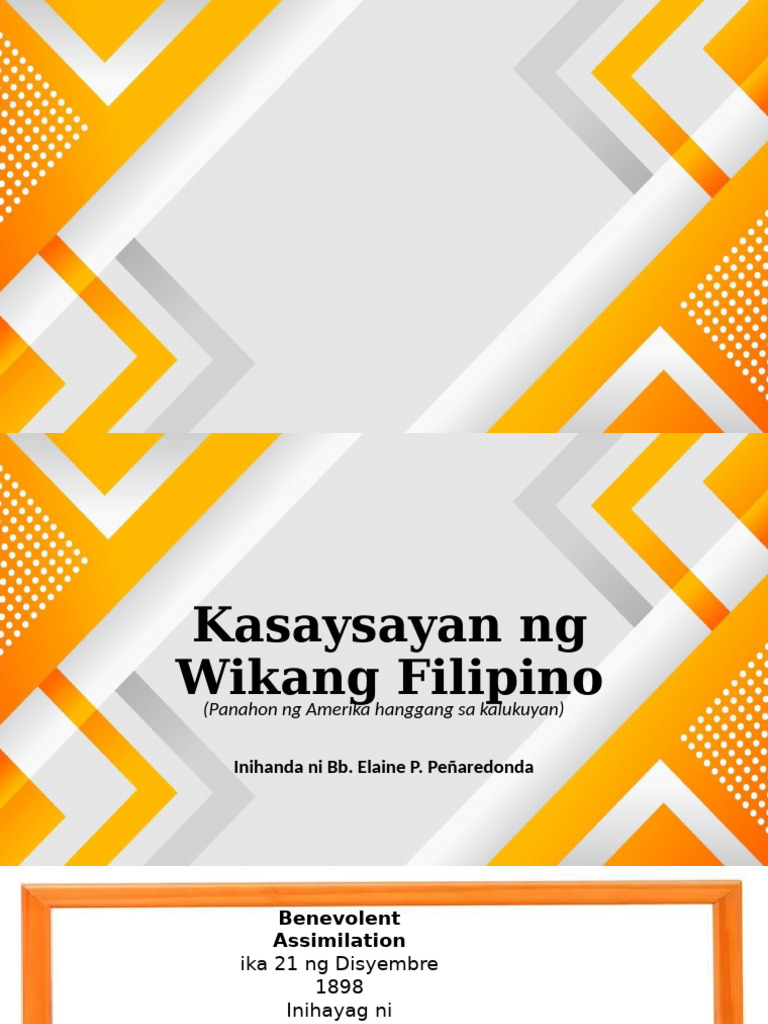 Kasaysayan NG Wikang Filipino Pt2 | PDF