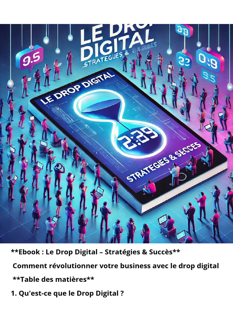 Créer un ebook sur le drop digital (ou drop marketing) implique de bien ...
