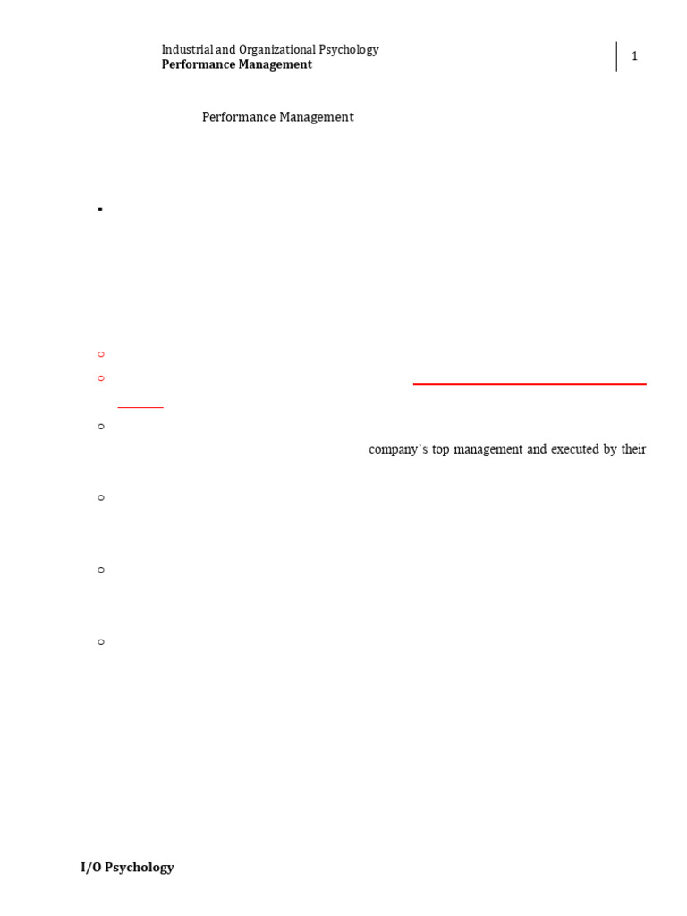 IO - LESSON 4 - Performance Management 3 | PDF
