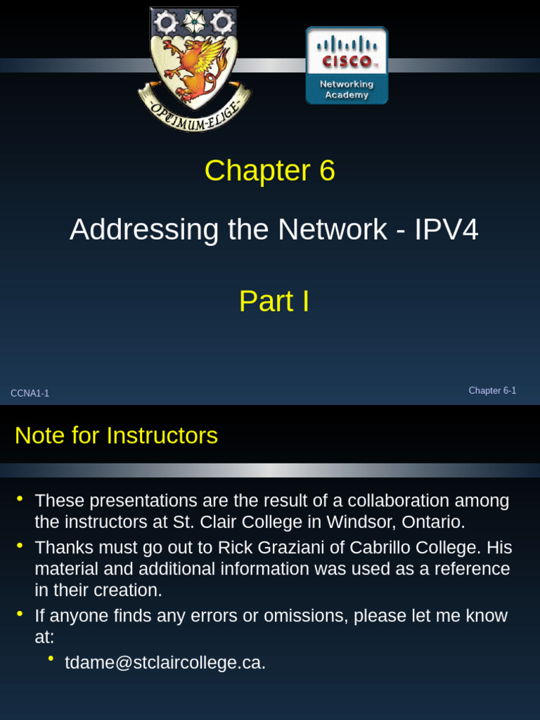 Expl NetFund Chapter 06 IPv4 Part 1 | PDF