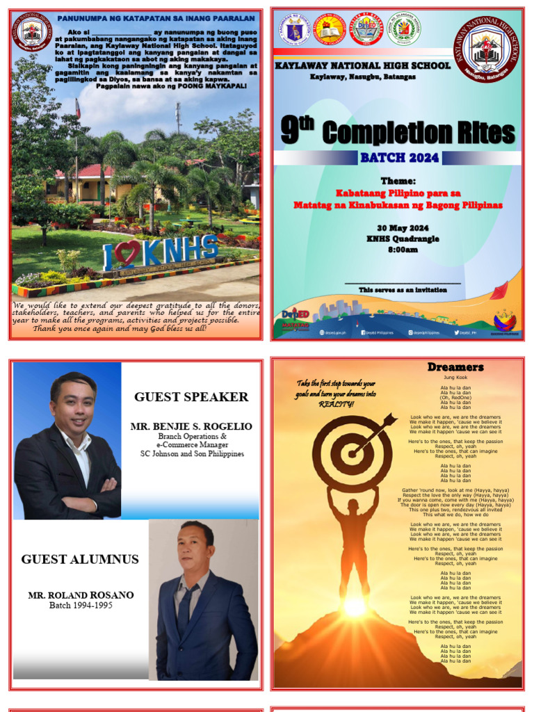 9th Completion Rites Program | PDF