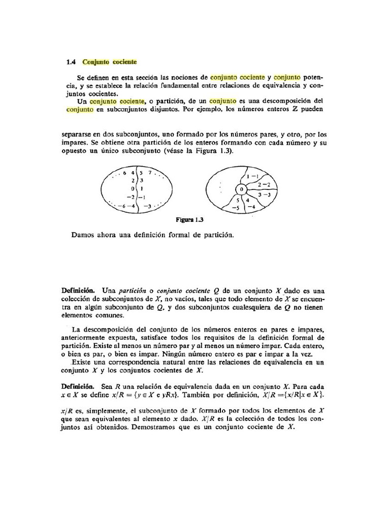 Conjunto Cociente | PDF
