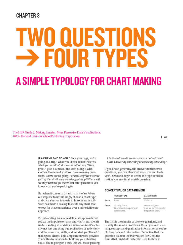 1.4 - Two Questions. Four Types. A Simple Typology For Chart Making | PDF