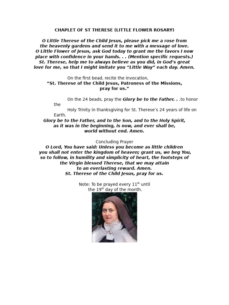 St. Therese Prayer | PDF