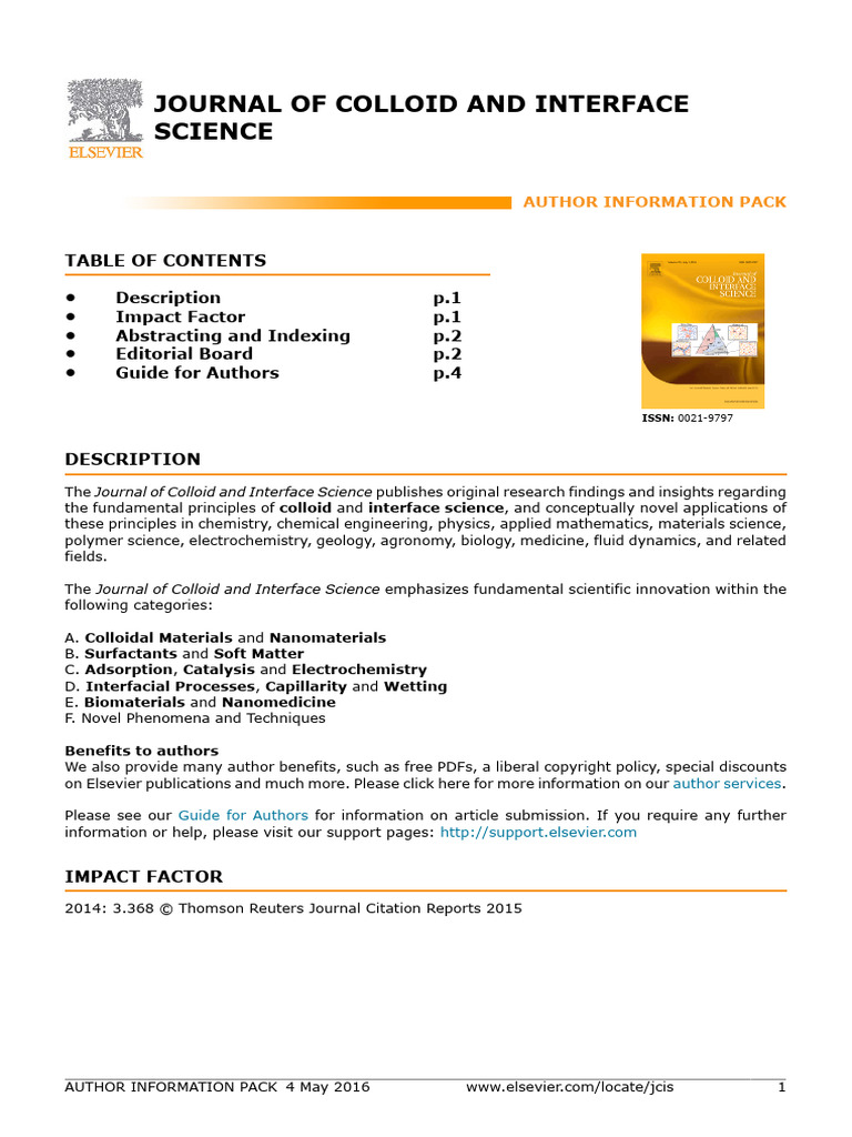 Journal of Colloid and Interface Science | PDF