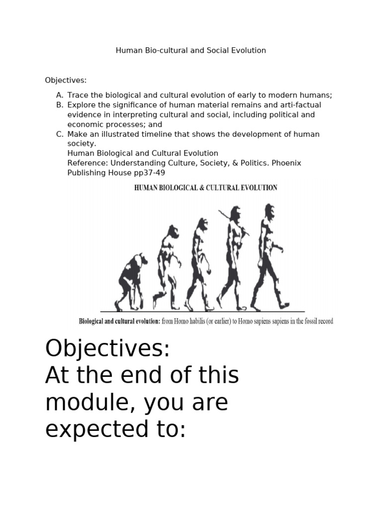 Human Biocultural and Social Evolution | PDF | Homo | Stone Age