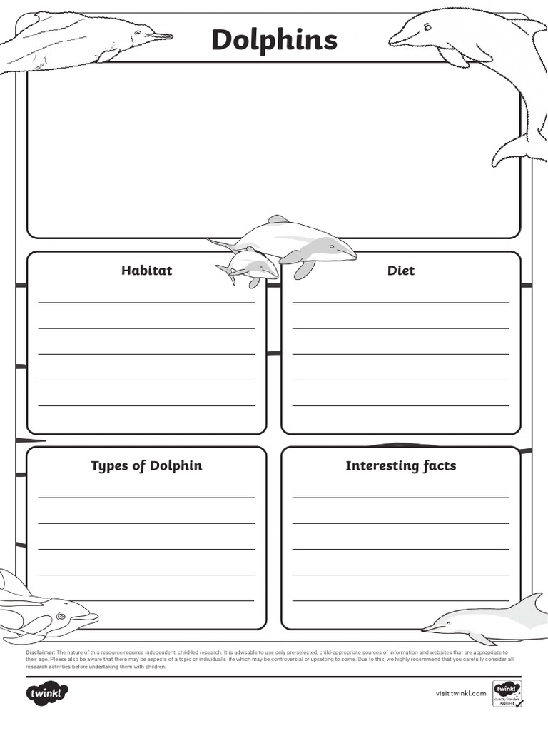 Dolphin Fact File Card | PDF