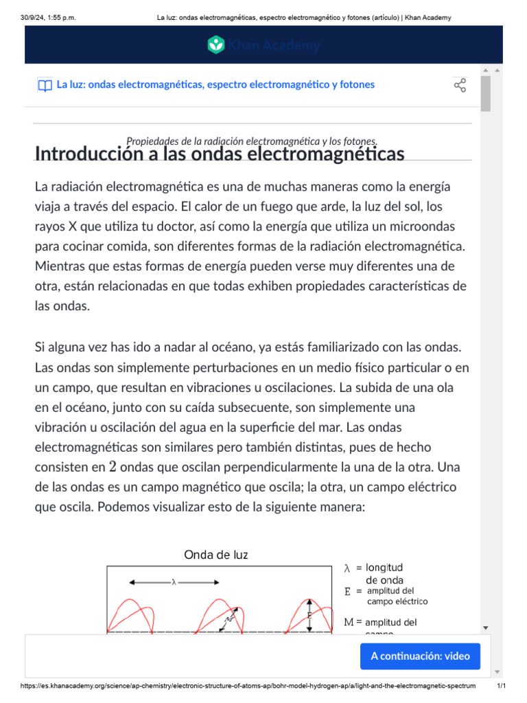 La Luz - Ondas Electromagnéticas, Espectro Electromagnético y Fotones ...
