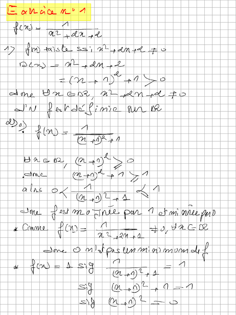 3 Maths Correction Sere 2 Exercice 1 | PDF