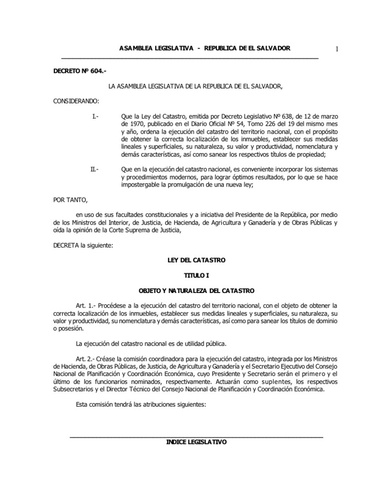 Ley de Catastro | PDF