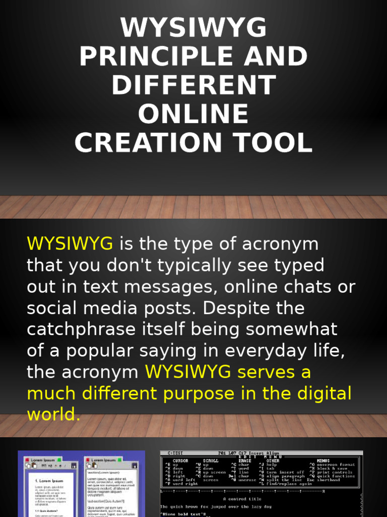 WYSIWYG | PDF