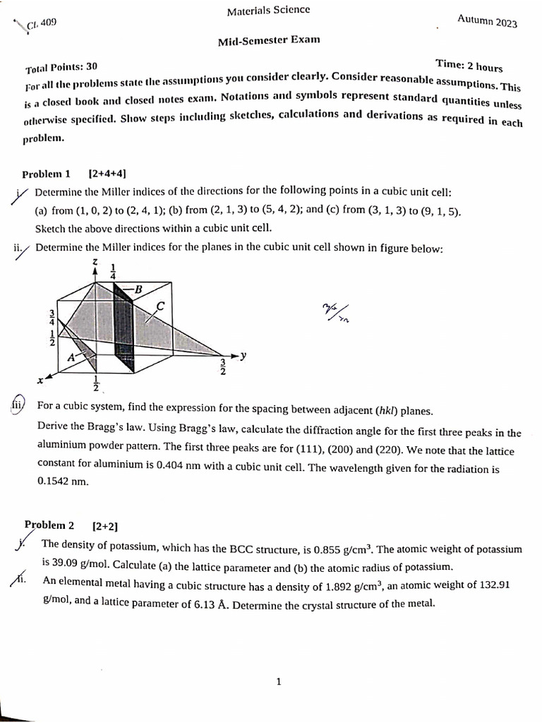 CL 409 PYQ Midsem | PDF
