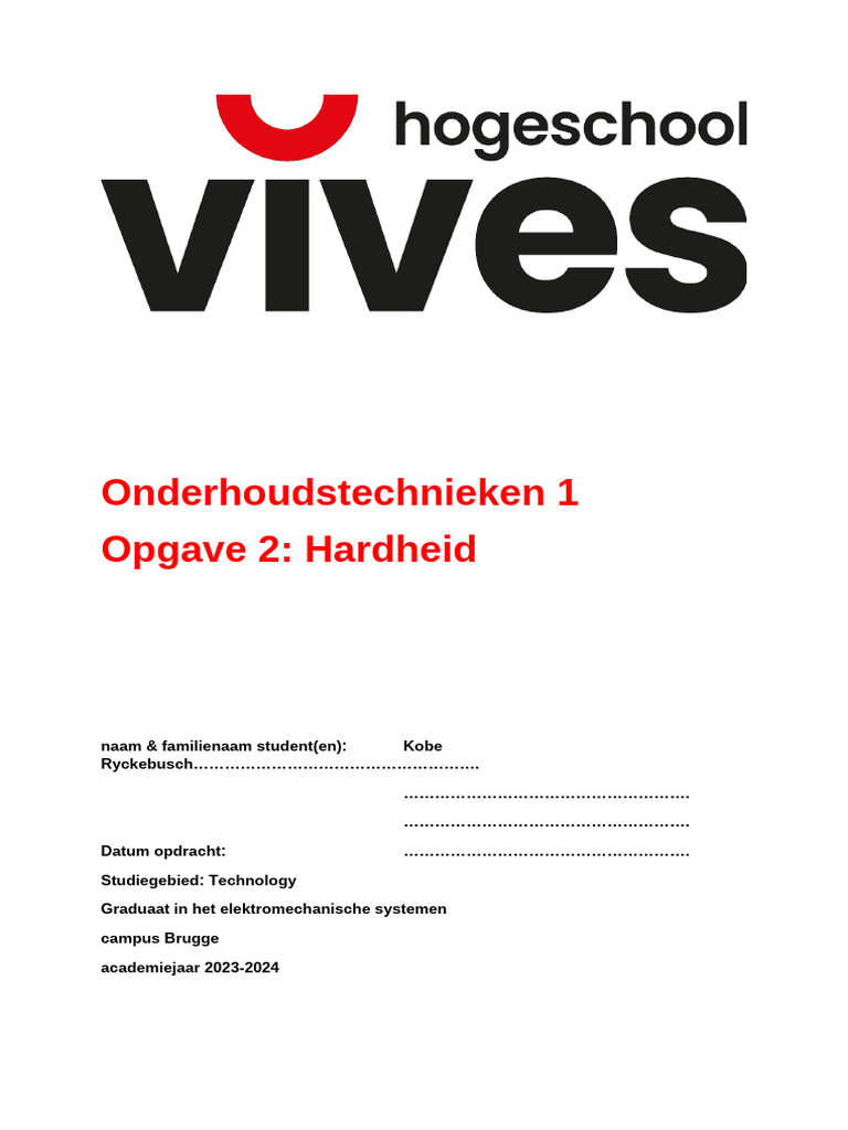 23-24 Opgave 2 Hardheid | PDF