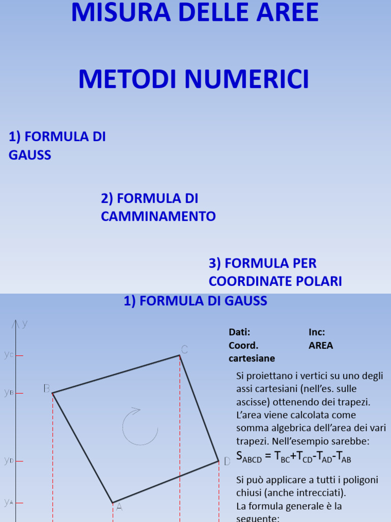Calcolo Delle Aree Con Metodi Numerici | PDF