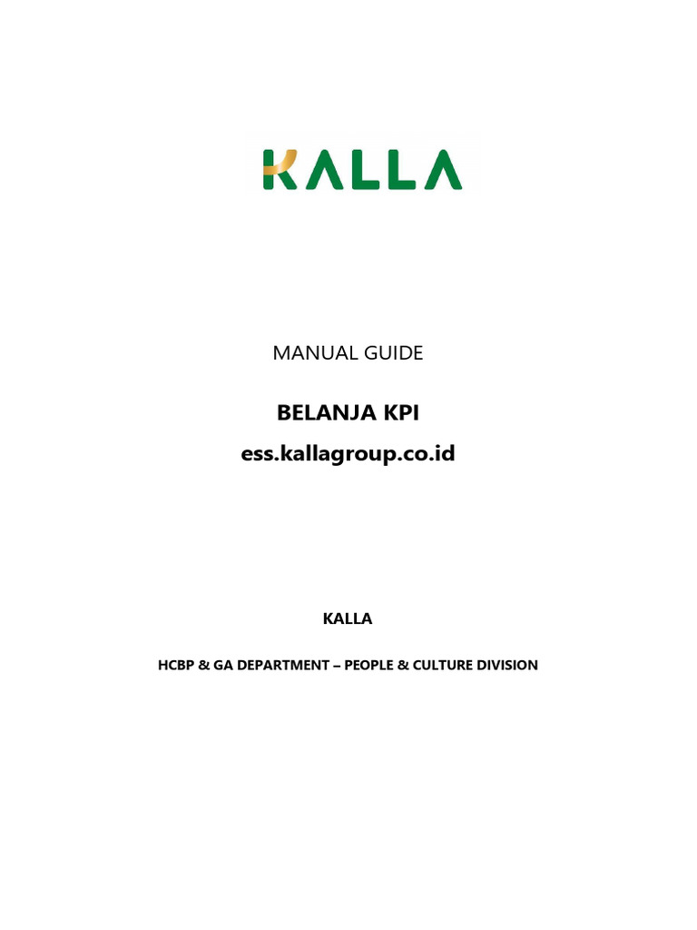 Manual Guide - Belanja KPI Mid Year 2024 | PDF