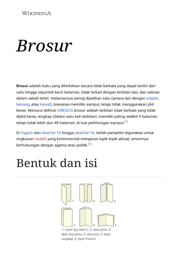 Brosur Wikipedia Bahasa Indonesia Ensiklopedia Bebas Pdf