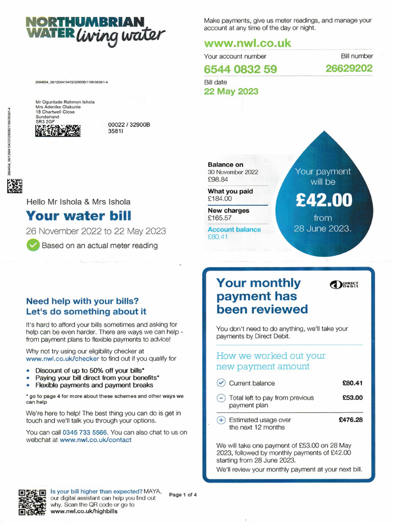 Living Water Bill | PDF