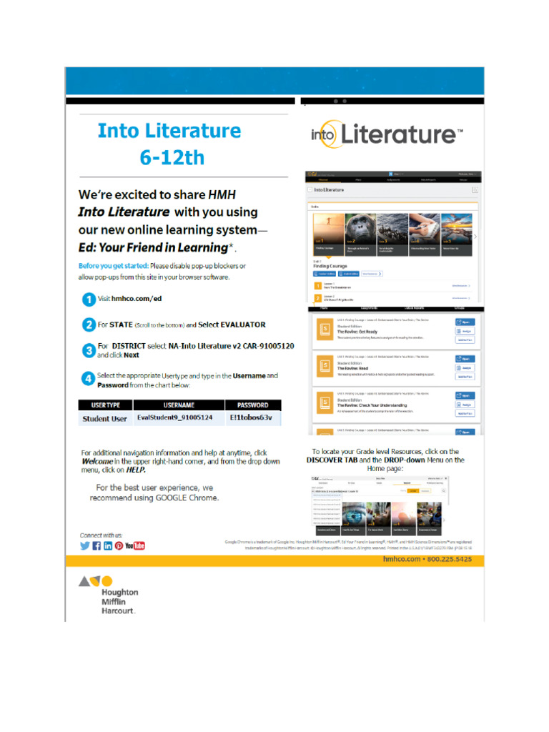 English HMH Textbook Overview | PDF