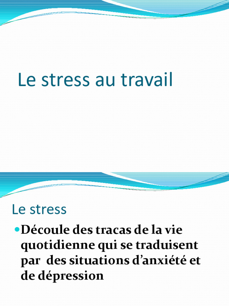Le Stress Au Travail | PDF