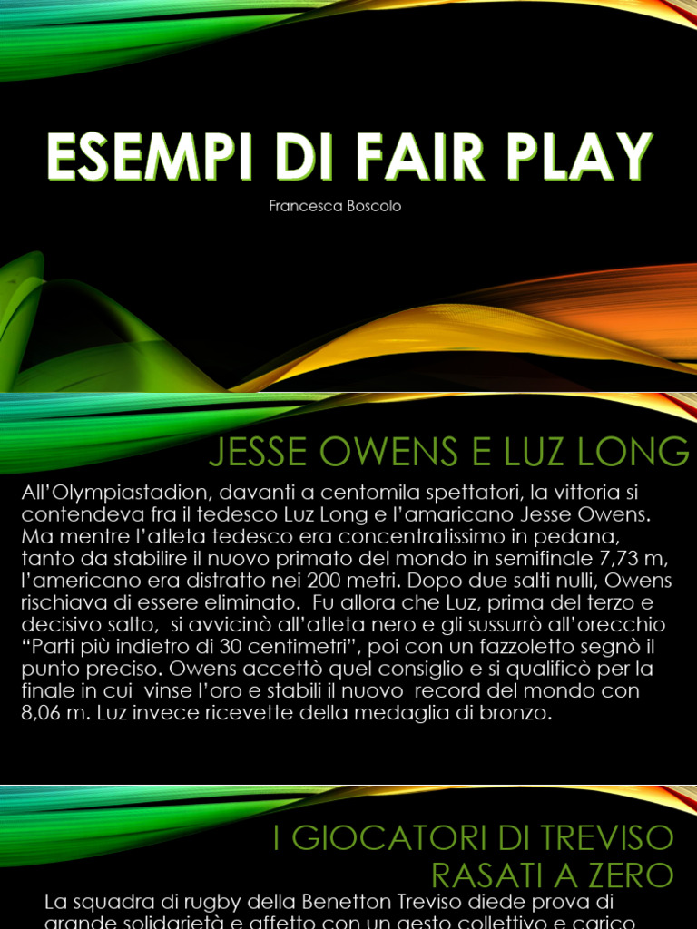 Esempi Fair Play | PDF