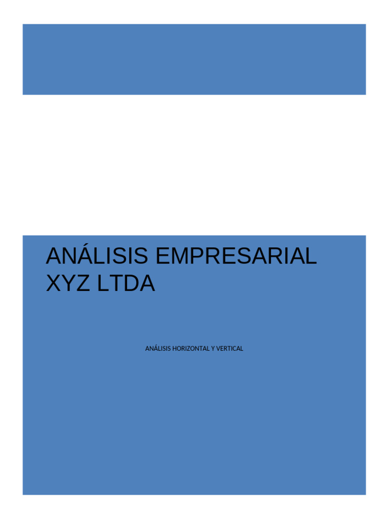 Analisis Vertical y Horizontal | PDF