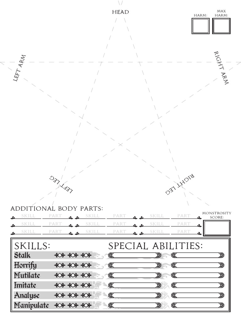 FCMS Monster Sheet | PDF