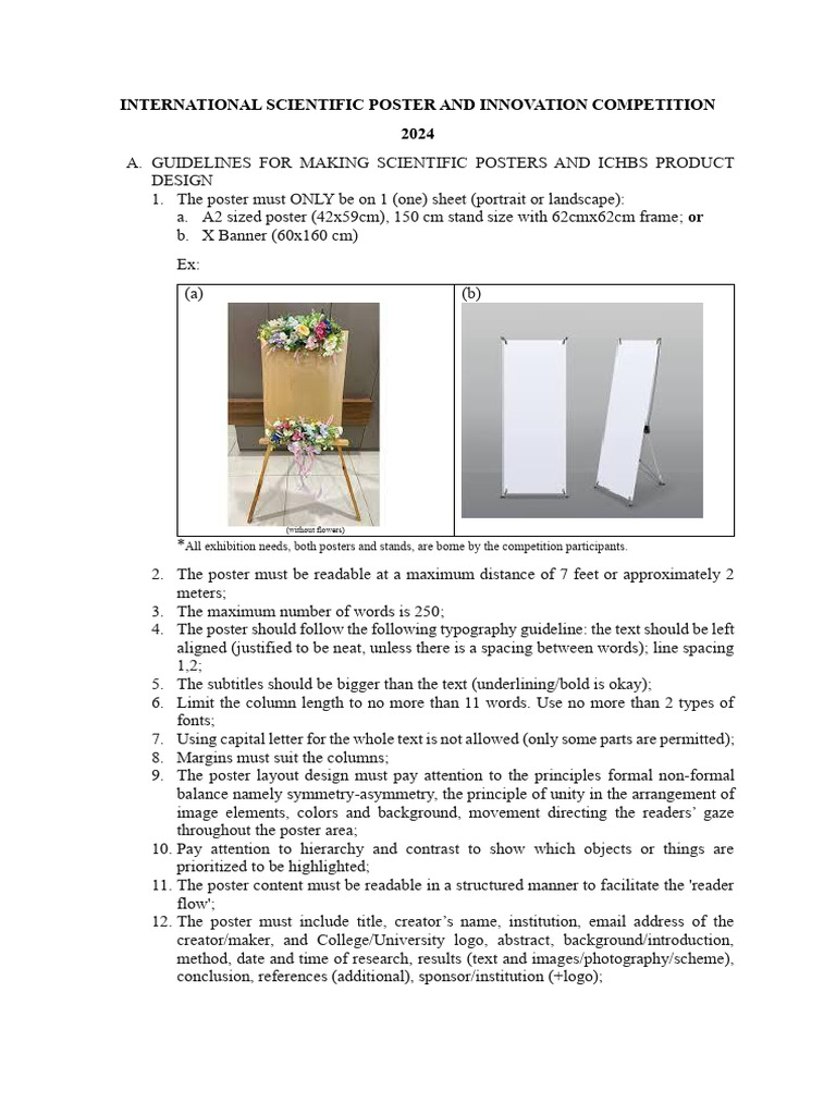 2024 International Scientific Poster Guidelines | PDF | Typography | Design