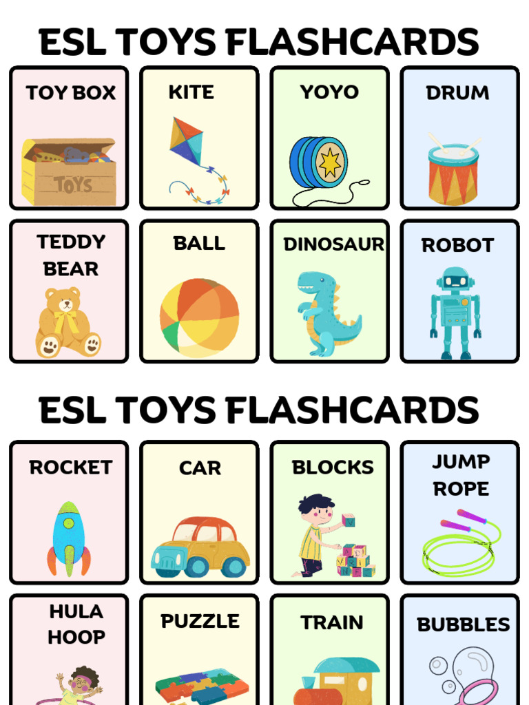 Freeeslflashcardstoys 1 | PDF | Games & Activities