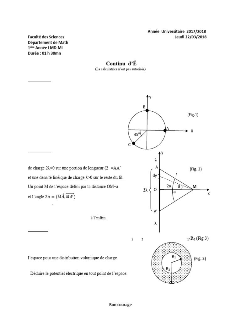 Sujet Corrige CC Electricite 17-18 | PDF