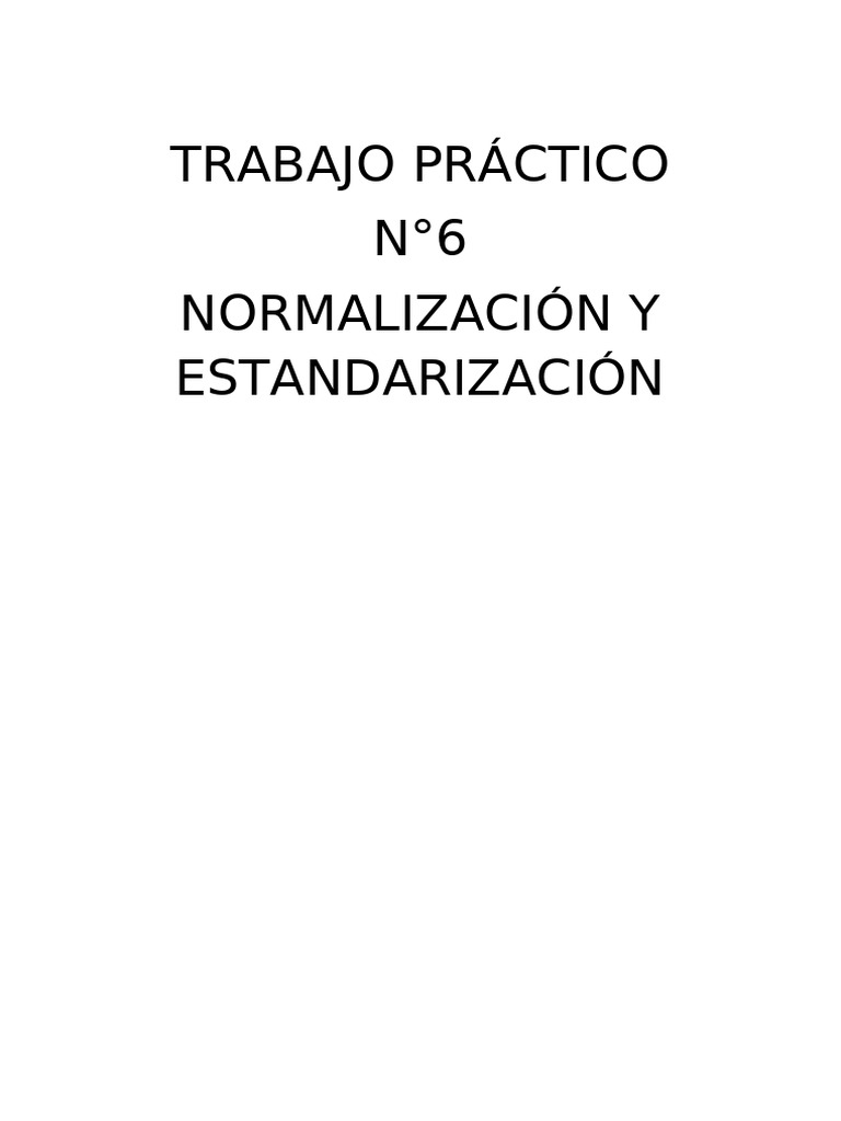 NORMALIZACIÓN | PDF