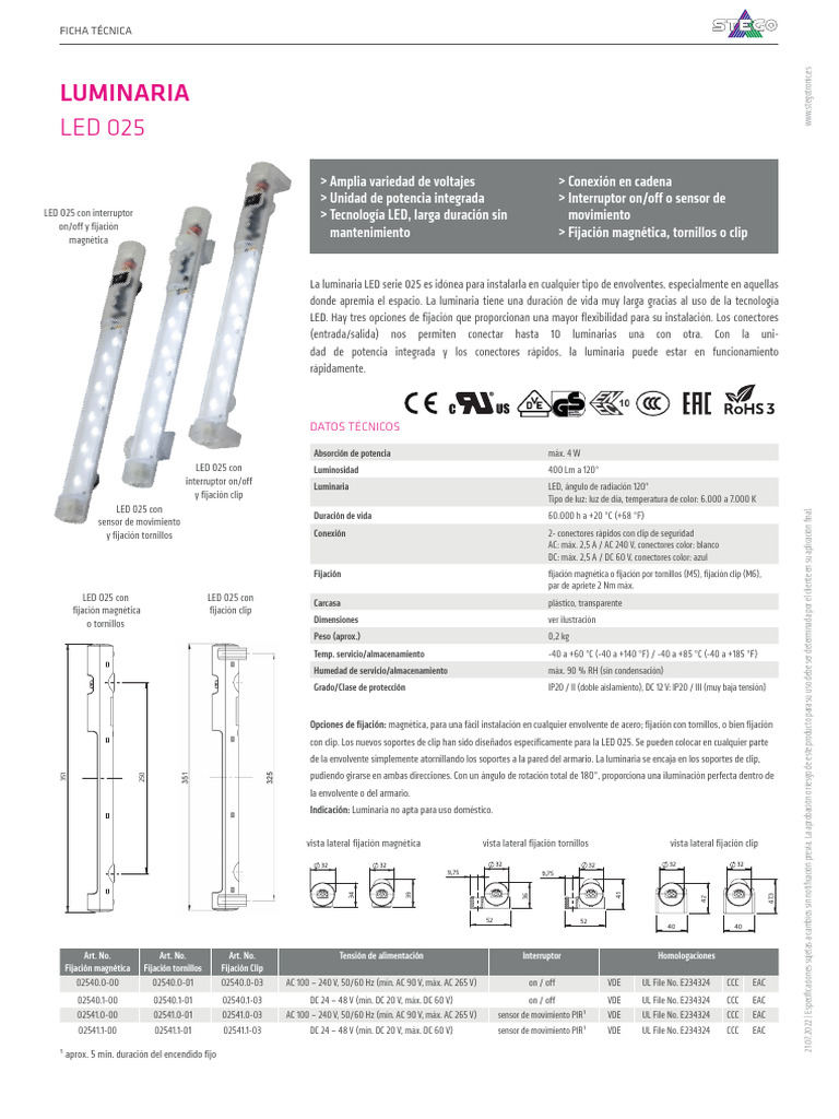 Luminaria LED LED025 - ES | PDF