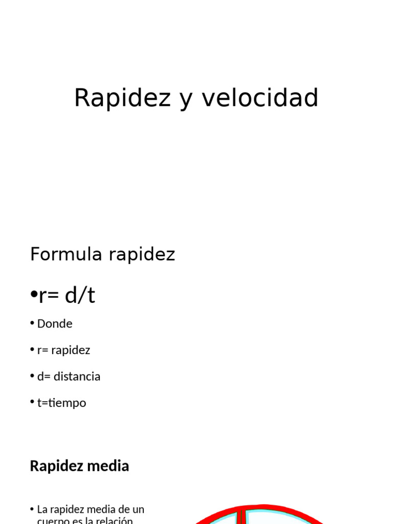 Formulas de Velocidad y Rapidez | PDF