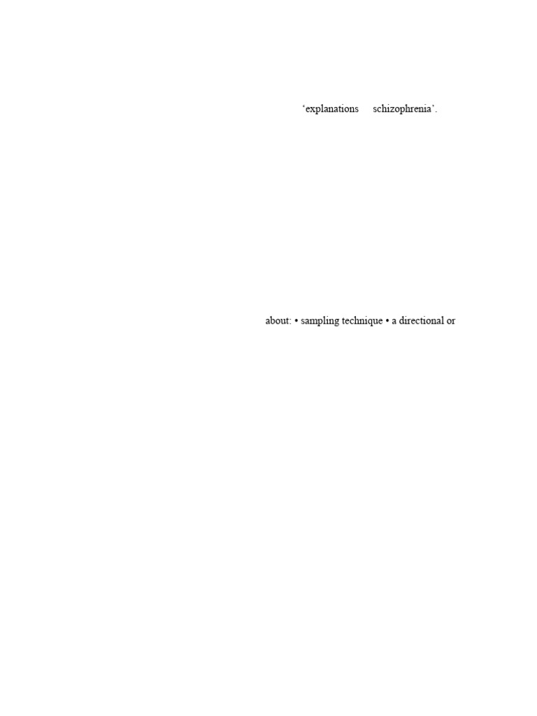 Schizophrenia Class Test | PDF