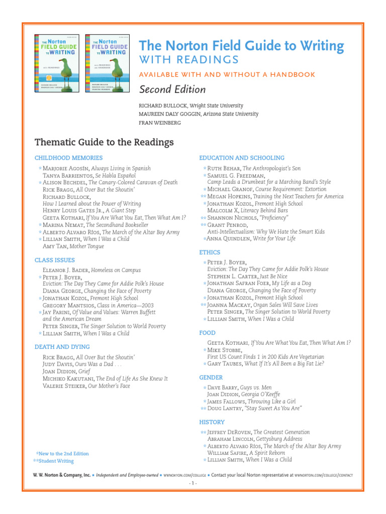 The Norton Field Guide To Writing | PDF