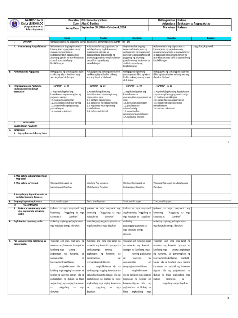 2nd Quarter DLL in ESP | PDF