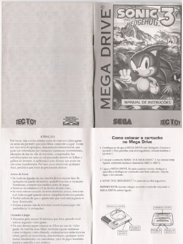7 Sonic The Hedgehog 3 Mega Drive Manual BR | PDF