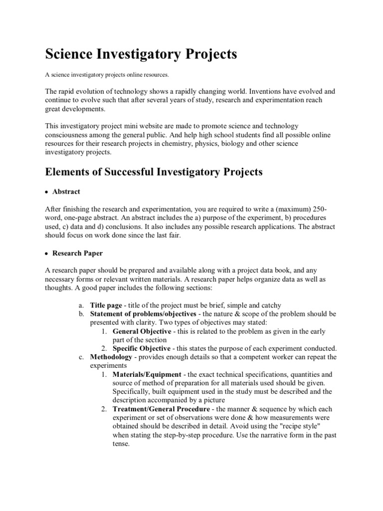 Grade 5 Science Investigatory Projects | PDF | Experiment | Scientific ...