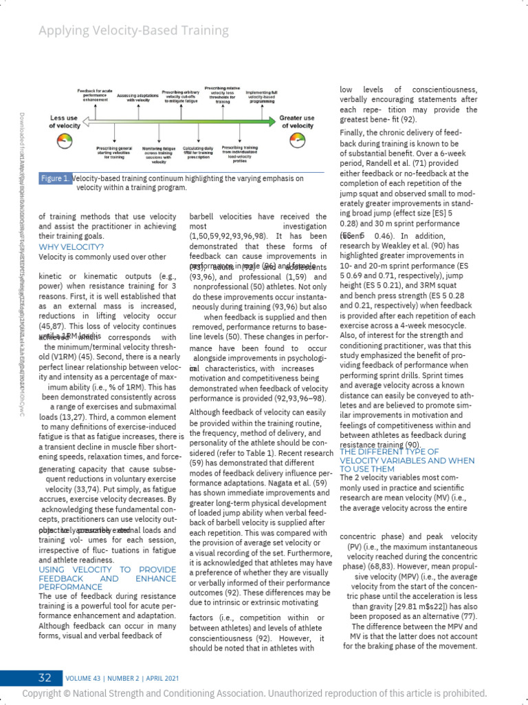 Velocity Based Training From Theory To.4 PDF | PDF