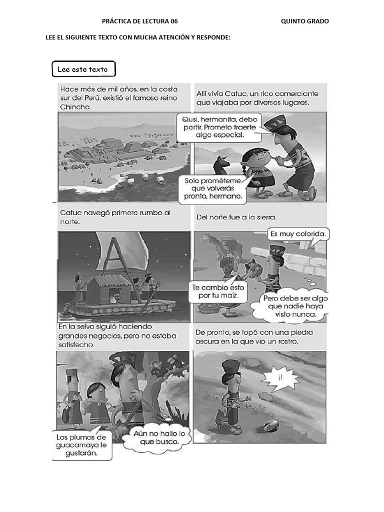 PR - Ctica de Lectura N - 06 - Quinto Grado | PDF