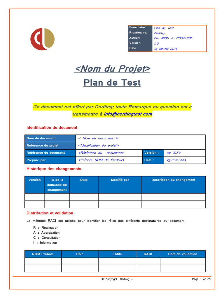 Certilog Modele Plan de Test 1 0 1 | PDF