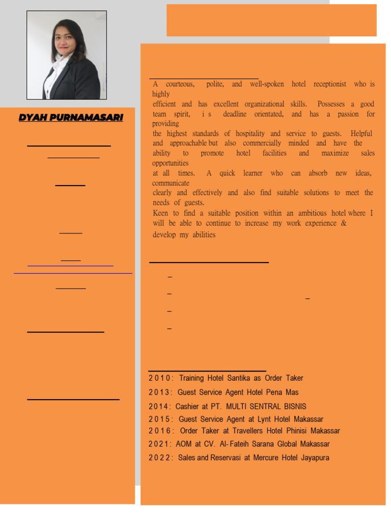 CV Dyah Purnamasari | PDF
