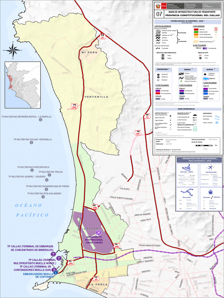 Mapa de Infraestructura de Transporte de Callao | PDF