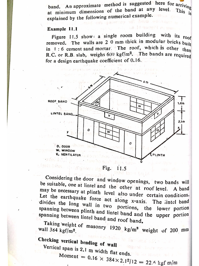 Desgn of Bands For Masonry BLDG | PDF