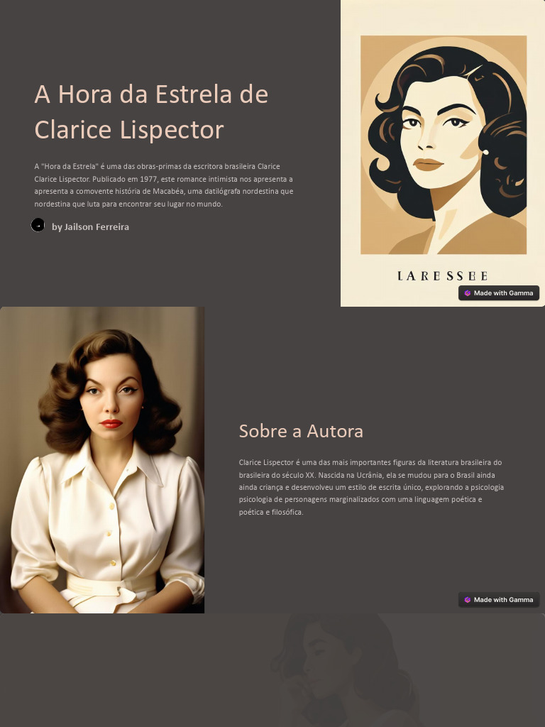 A Hora Da Estrela de Clarice Lispector | PDF