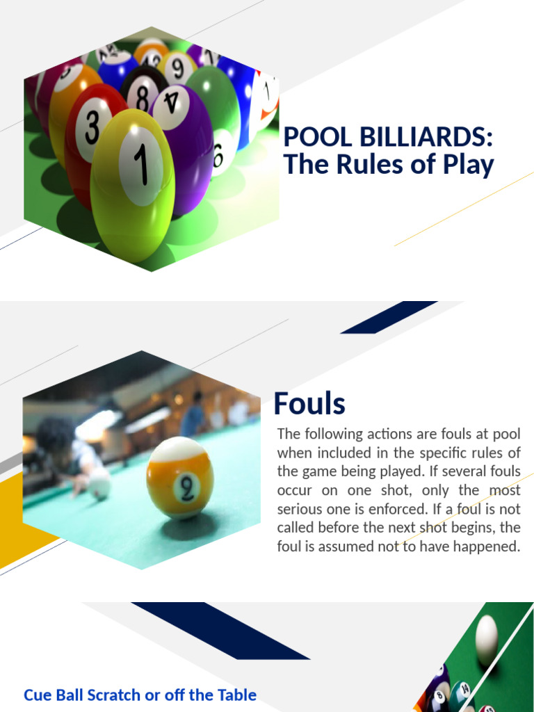 FOULS Rules in Billiards | PDF | Cue Sports | Sports & Recreation