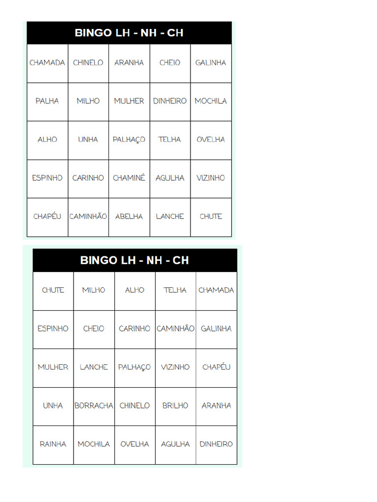Bingo CH NH LH | PDF