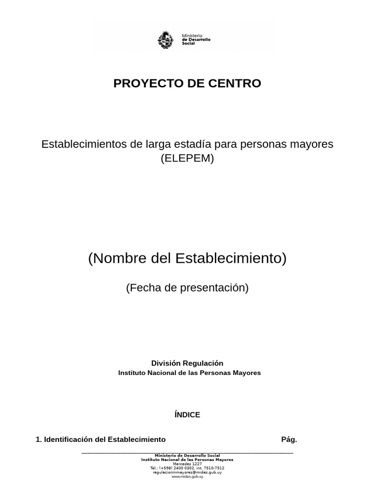 Formulario Proyecto de Centro | PDF